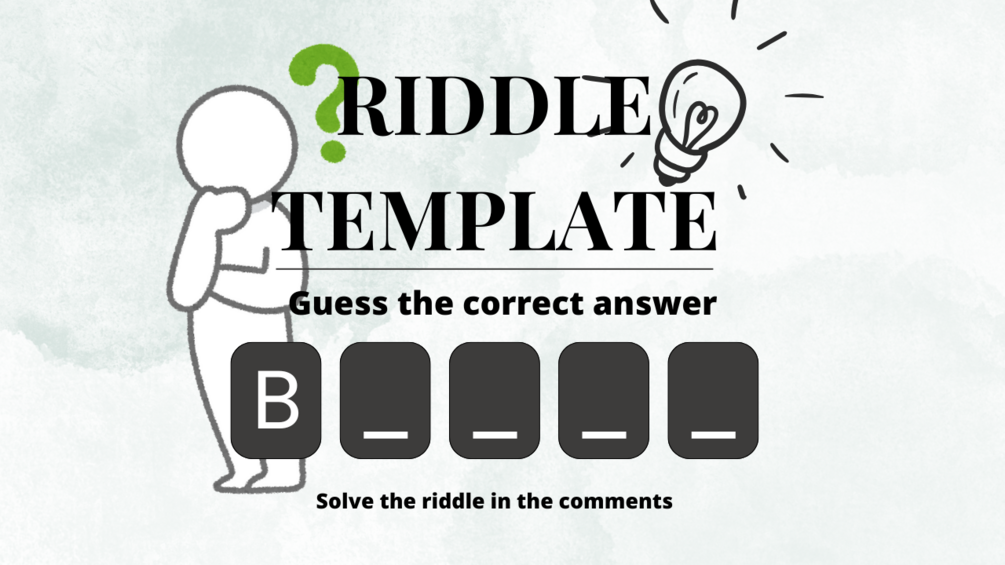 Riddle IG or TIKTOK template