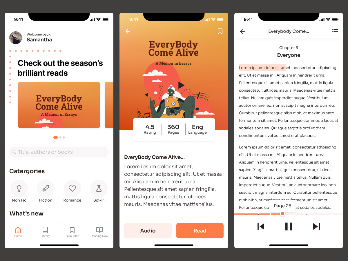 Book Mobile App Uplab Design Page