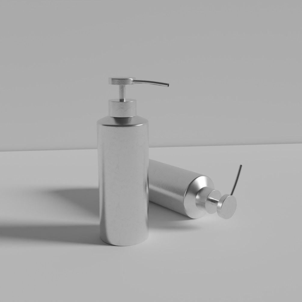 Free 3d Metal dispenser Mockup