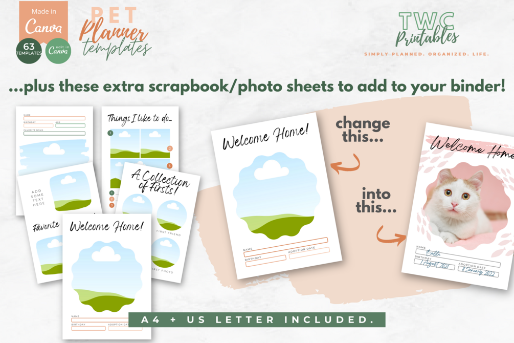 Pet Planner Canva Templates | TERRA