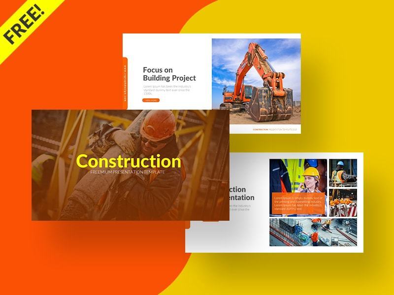 Free Construction PowerPoint Template