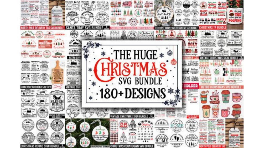Huge Christmas Svg Bundle