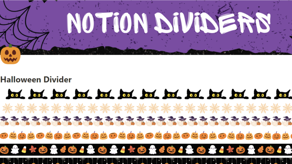 FREE Halloween Notion Divider