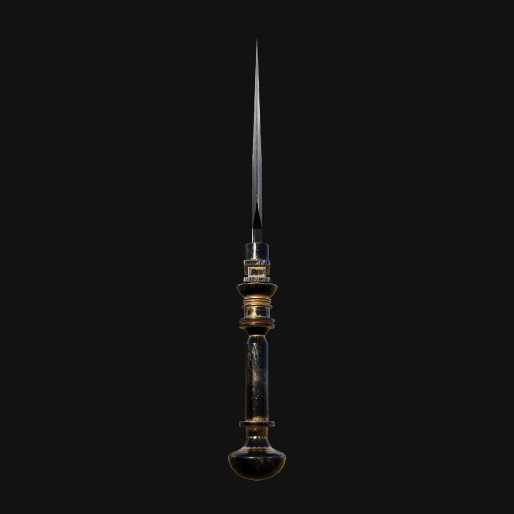 Moonshadow Blade: Celestial 3D Model Dagger for Digital Shadows