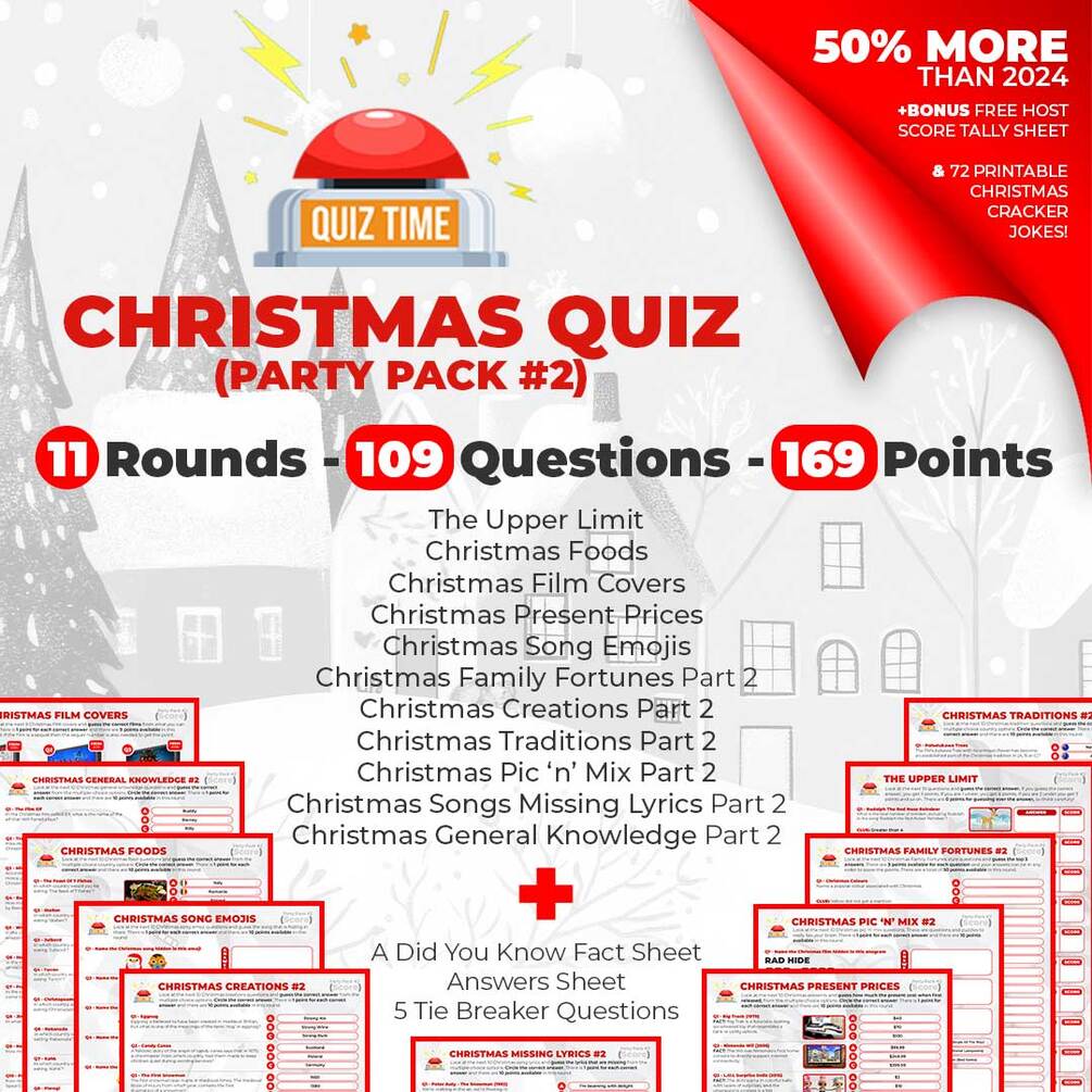 Christmas Variety Quiz 2025 - Party Pack #2