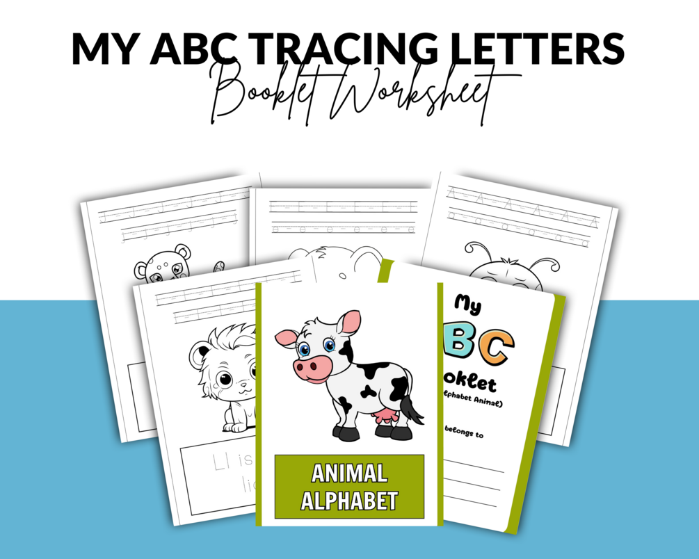 My ABC Tracing Letters Booklet | Fun Animal Alphabet Tracing Worksheets ...
