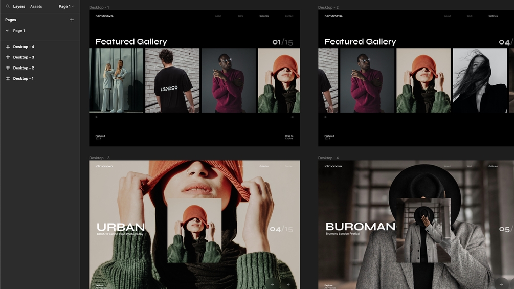 Smooth Gallery Transition in FIgma