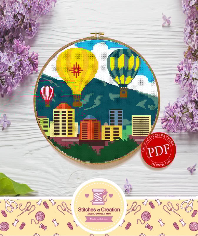 Albuquerque | Digital Download | Round Cross Stitch Pattern
