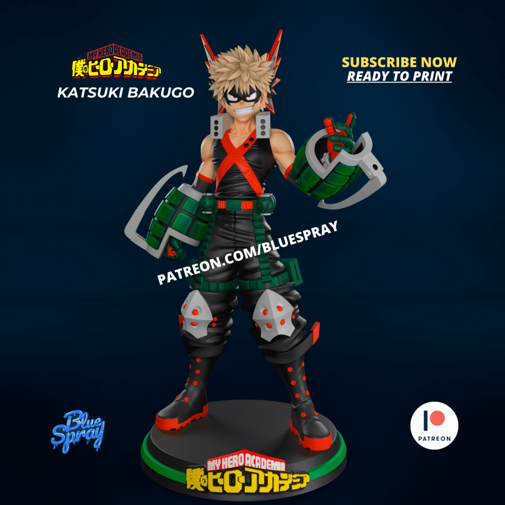 Katsuki Bakugo Sculpture (My Hero Academia) - BlueSpray3D Models