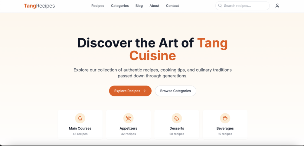 Website (Tang Recipes)