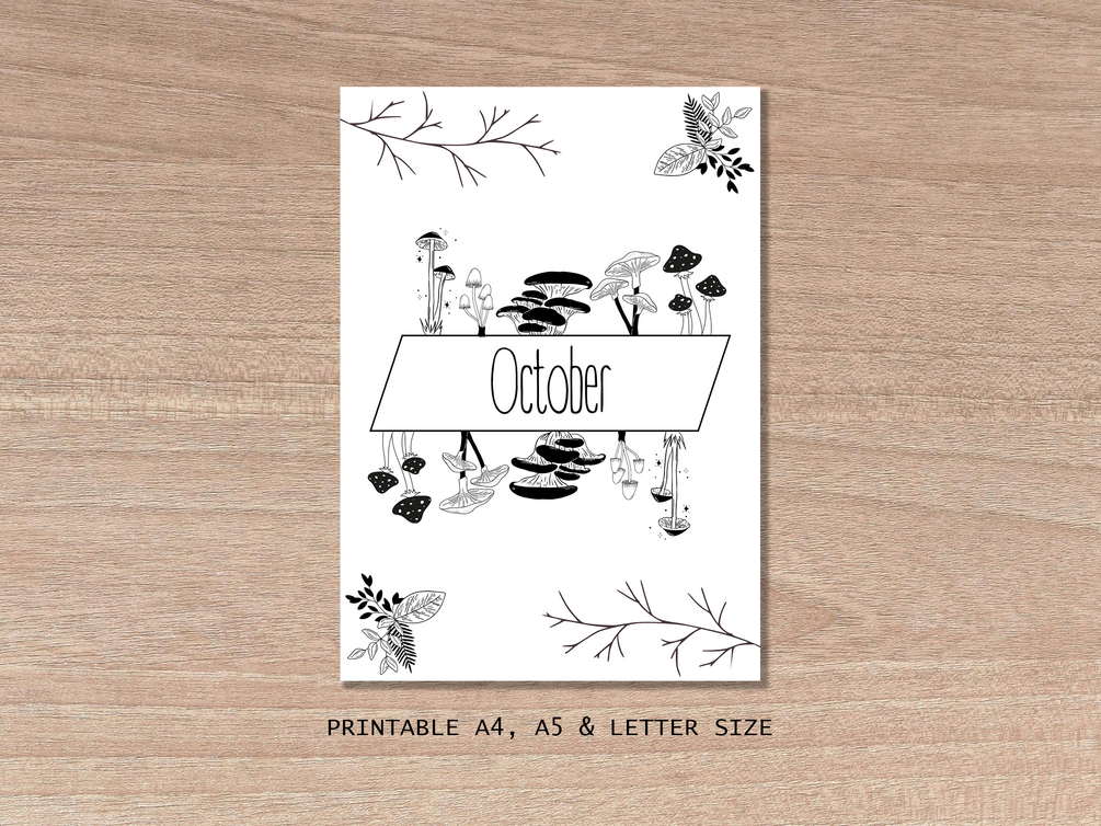 October Title Page | Mushroom Title Page | Journal Title Page | October ...