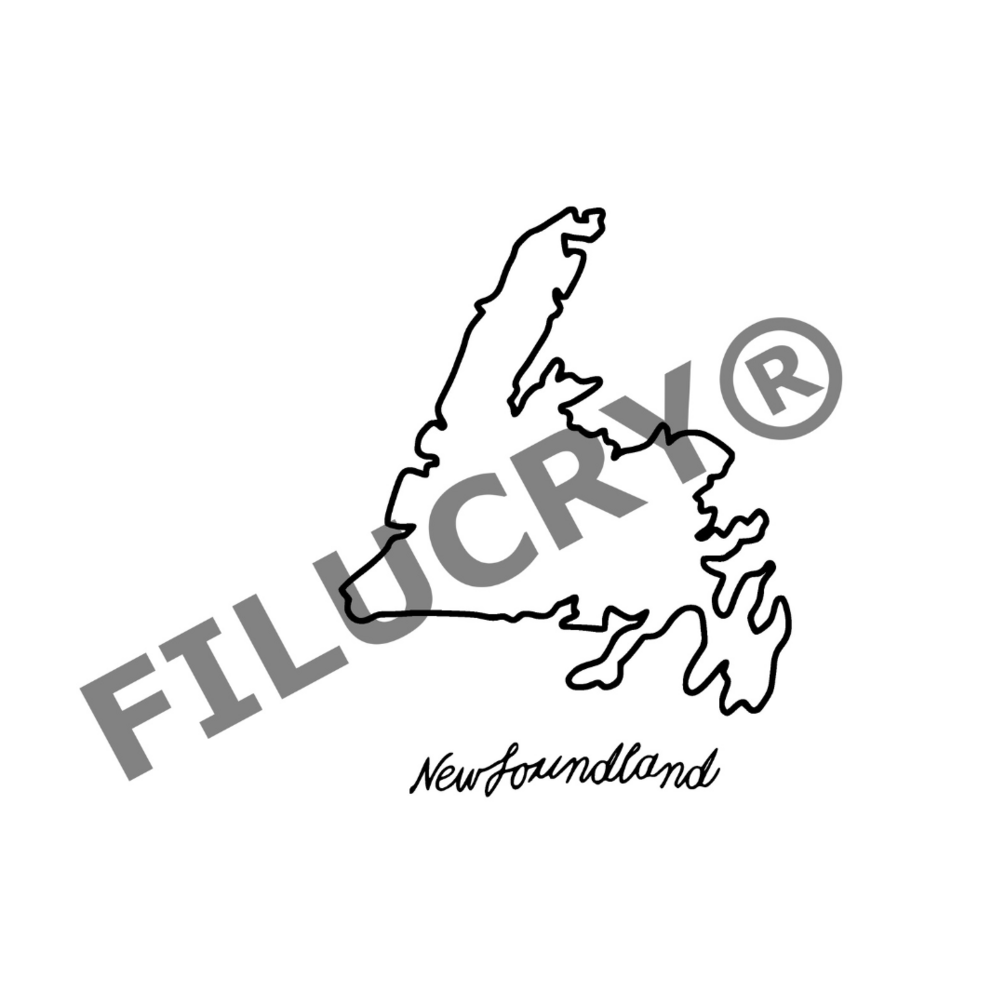 Newfoundland Outline SVG, PNG, JPG, PDF