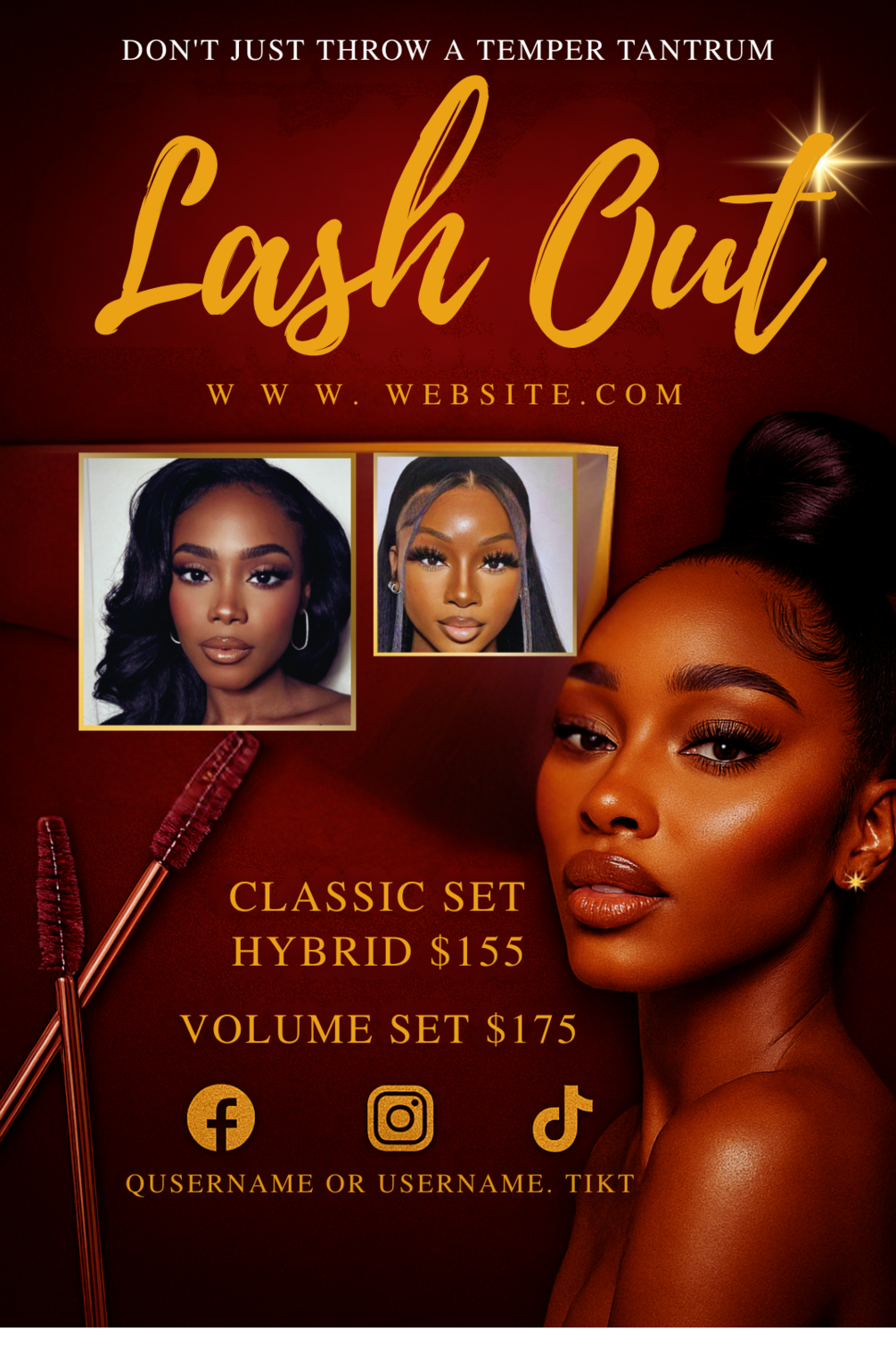 Gorgeous Lash Flyer Template