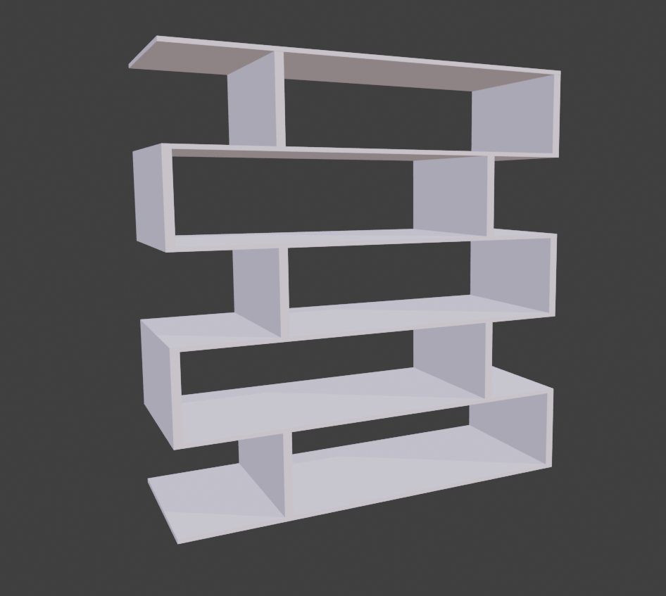 Modern Shelf Design – Printable STL File Blender