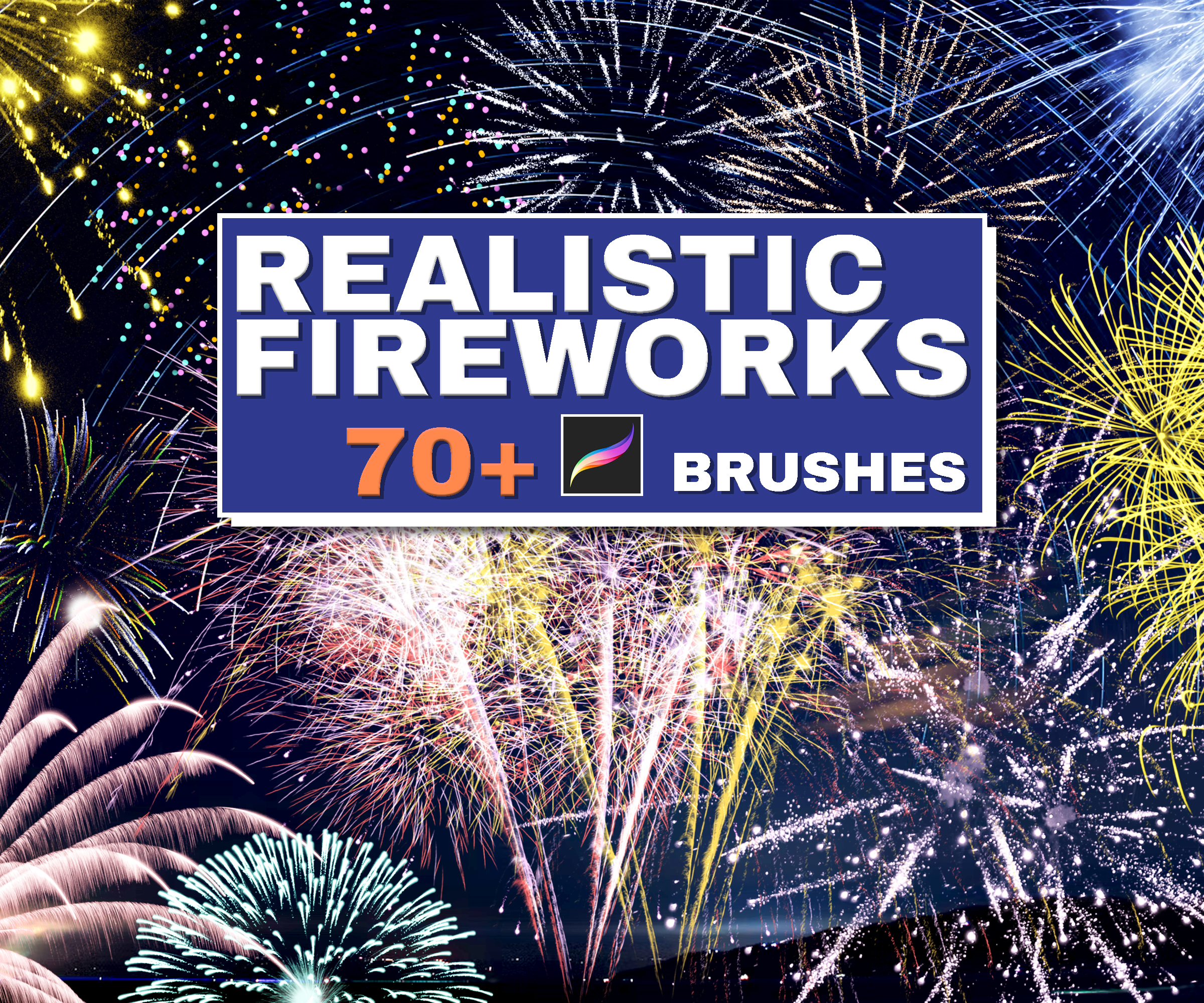 FREE | Realistic Fireworks Brushes - FOOARC