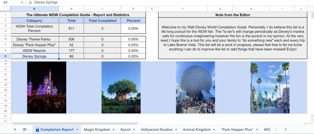 Walt Disney World Completion Guide