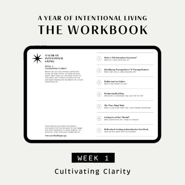 Intentional Living Workbook Bundle Weeks 1 - 4