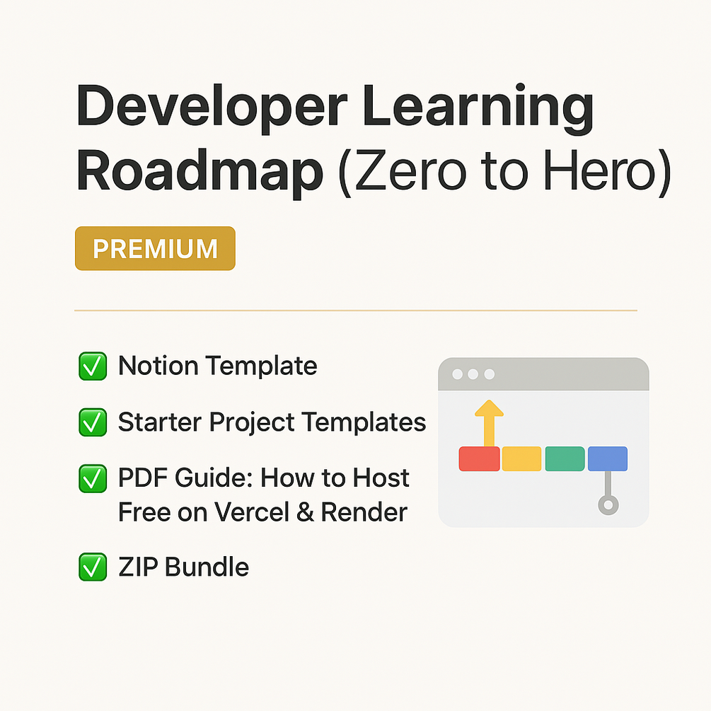 Developer Learning Roadmap (Zero to Hero) – Premium Bundle