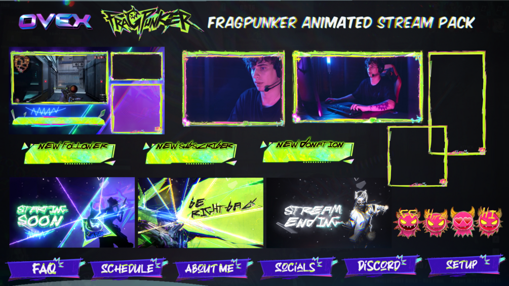 FragPunker: Ultimate Animated Stream Pack for FragPunk
