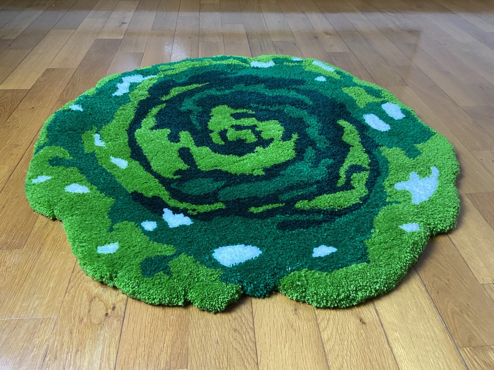 Rick and Morty Portal TUFT RUG