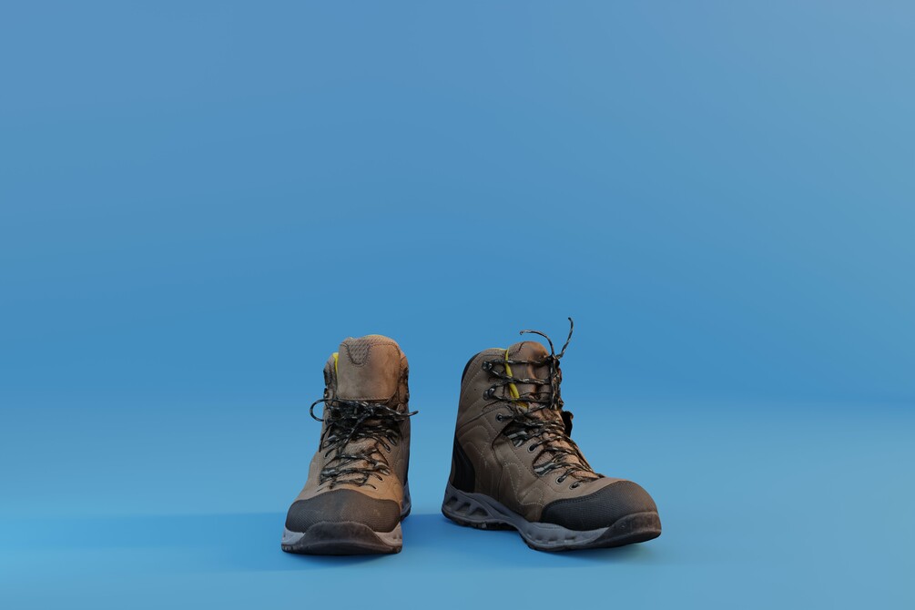 Hiking Boots - Blender Lowpoly Game Asset