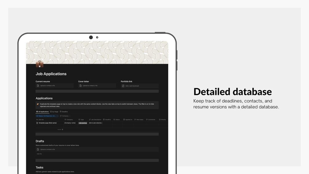 Job Applications Database