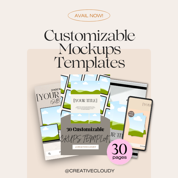 30 Editable Canva Mockup Templates | Customizable Pages for Digital ...