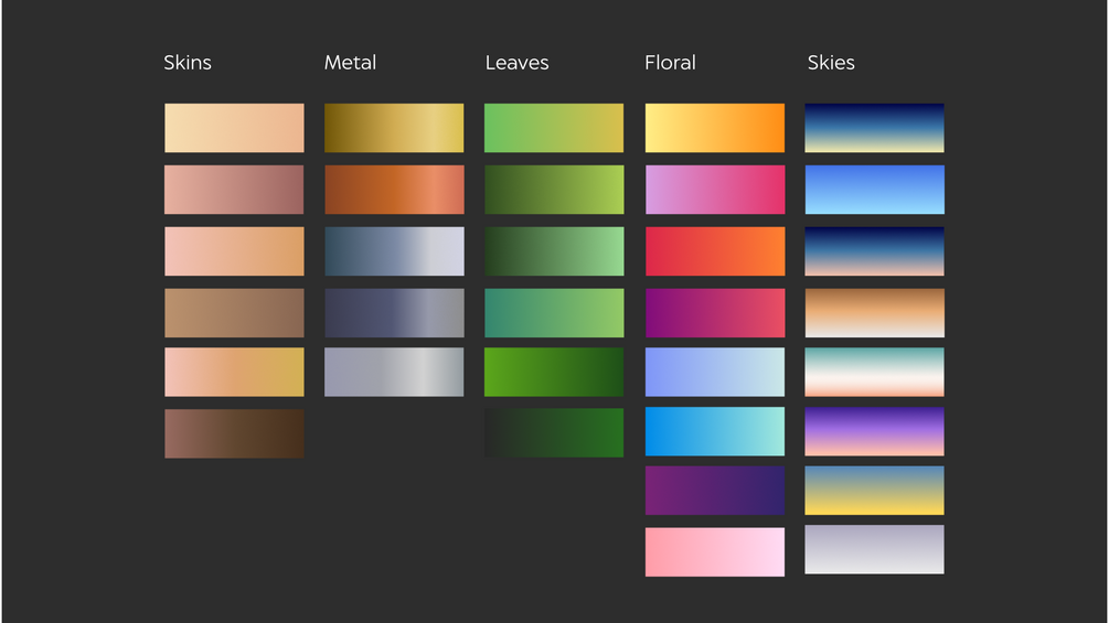 81 Gradient Styles for Affinity Designer