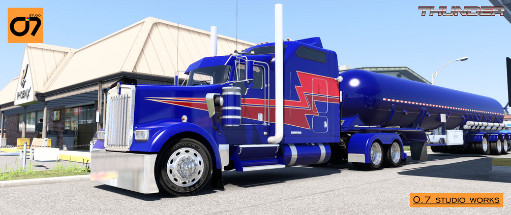 Kenworth W900L Thunder Paint Scheme