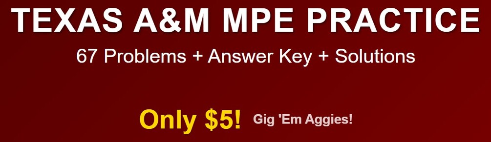 TAMU MPE2 Practice Questions