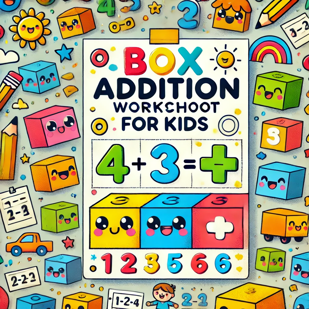 Box Addition Worksheet for kids