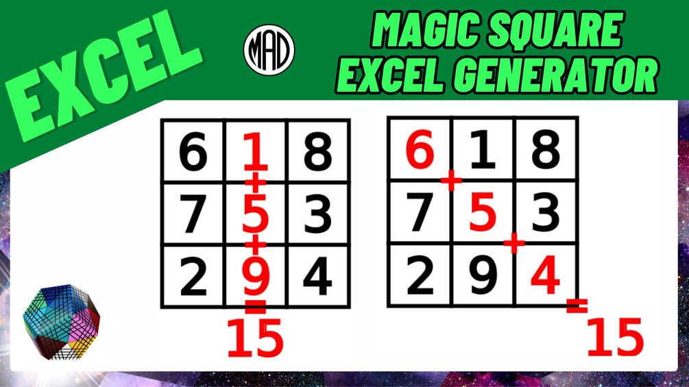 MAGIC SQUARE PUZZLE HELPER IN EXCEL - as seen on YT Channel