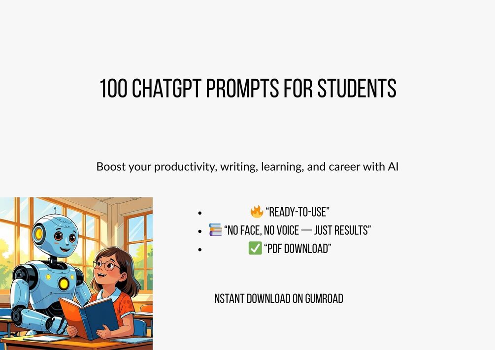 100 ChatGPT Prompts for Students: Boost Your Grades & Productivity with ...