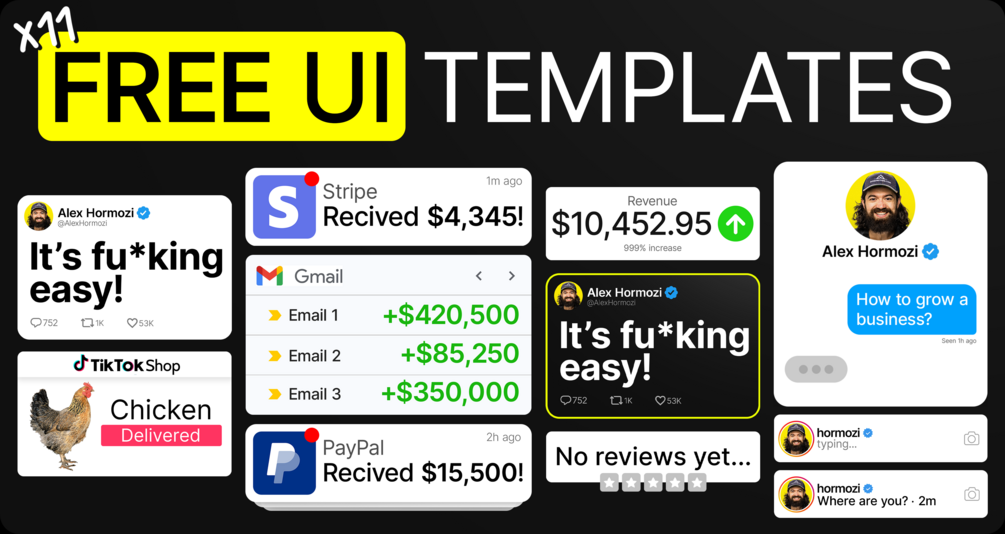 Free UI Template Pack