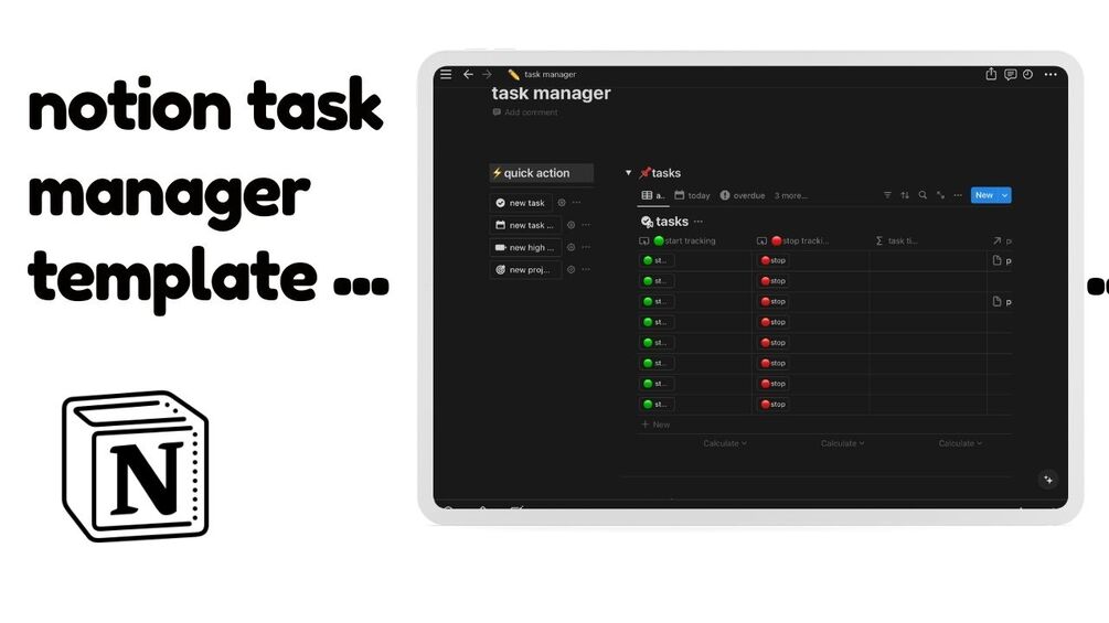 notion task manager template💻