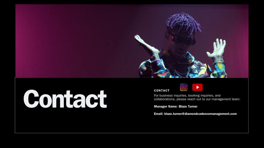 Canva Website Template Design for Hip Hop Singers