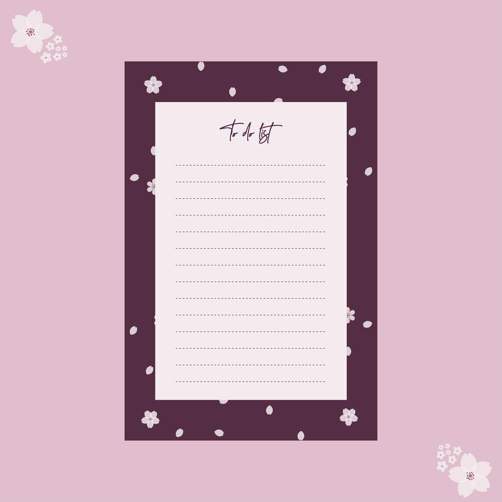 To do list for Notes