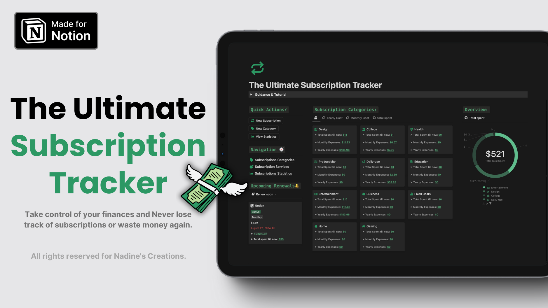 Notion Subscription Tracker