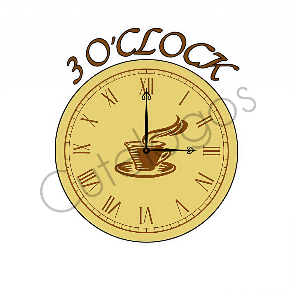 Logotype "3 O'Clock" for Tea Bar