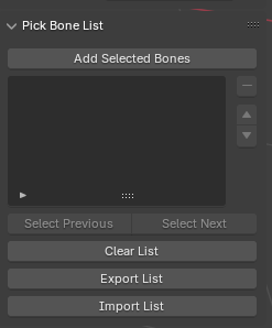 Pick Bone List - Blender Addon