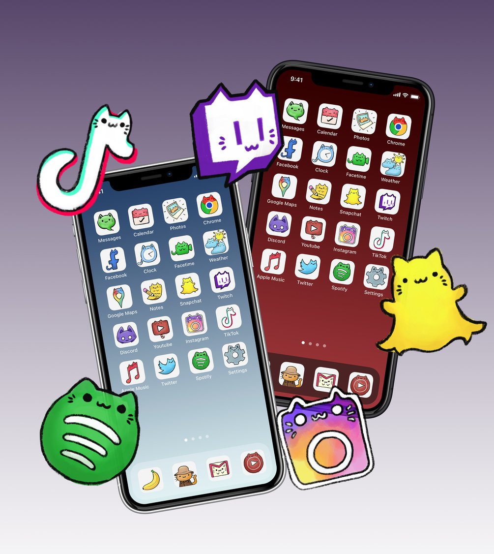 Cat-themed App Icons
