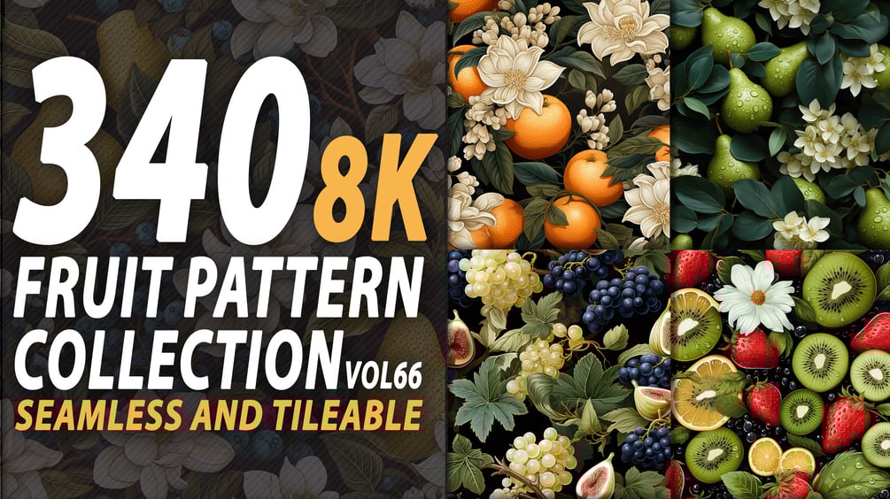 +340 Fruit pattern collection | Vol66 | 8K Res
