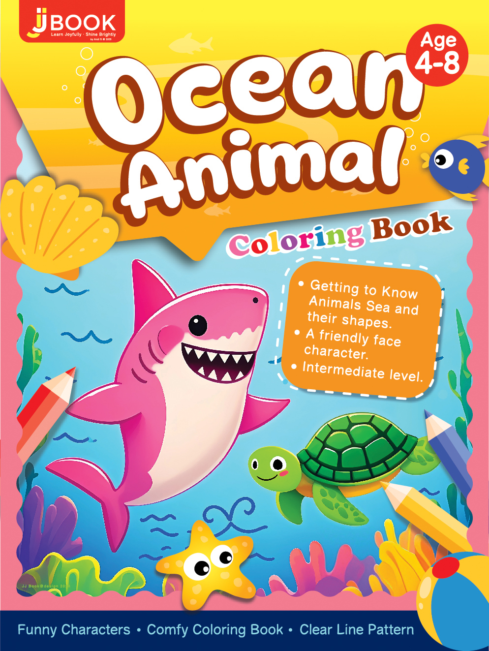 Creative Learning Super Cute Adorable Sea Animals Coloring Book