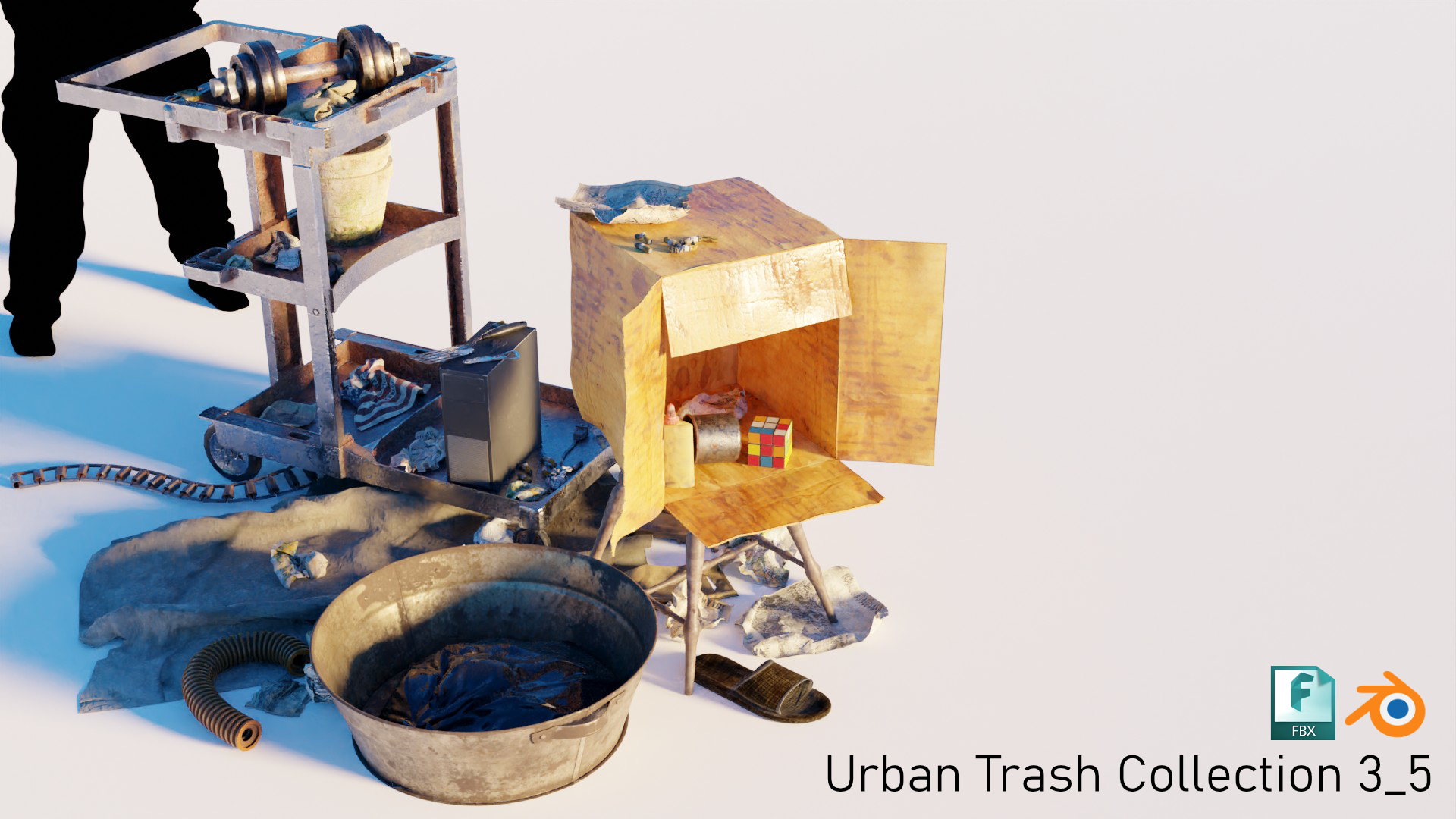 Urban Industrial Trash Collections 3 - 3d Assets