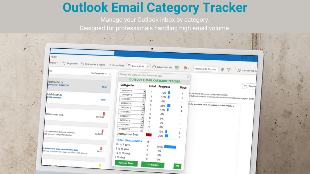 Outlook Email Organizer Pro – Automate Categories & Track Follow-Ups