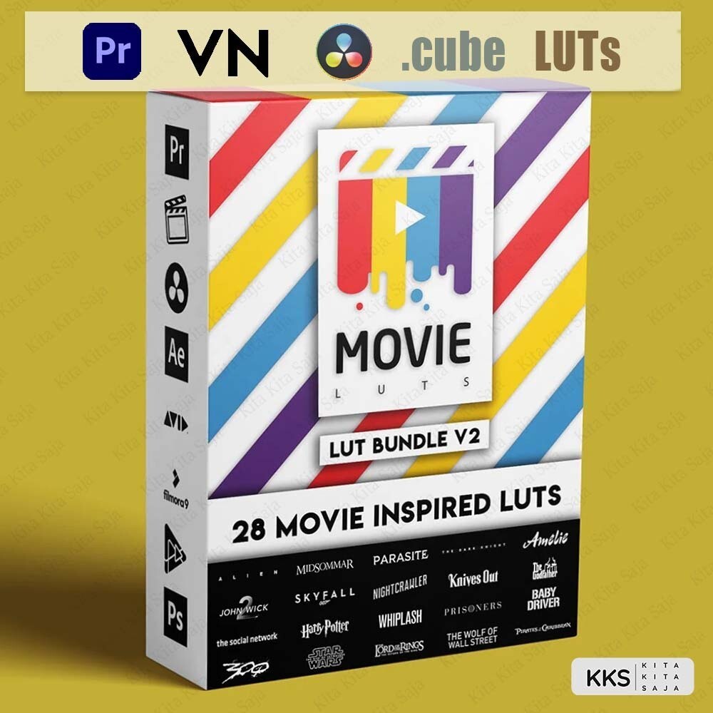 Gumroad Movie LUTs Bundle V2 LUT LUTs untuk VN Premiere Pro Davinci Resolve | Android iOS PC