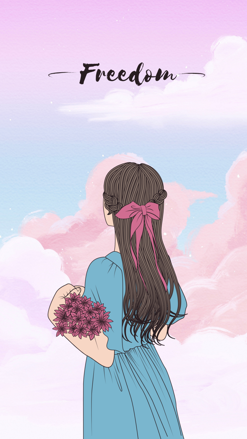 girl freedom wallpaper