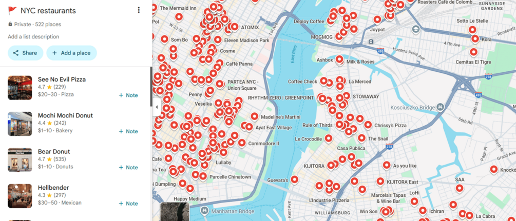 Ultimate NYC food map