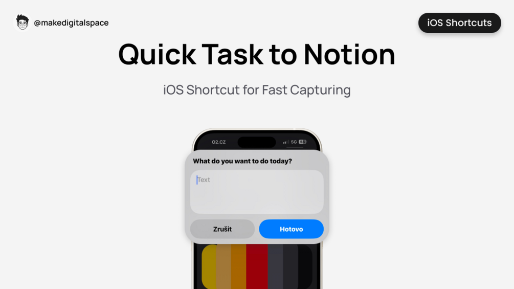 Quick Task to Notion – iOS Shortcut for Fast Capturing