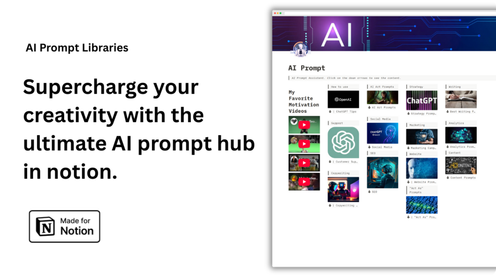 Notion AI Prompt Libraries Template